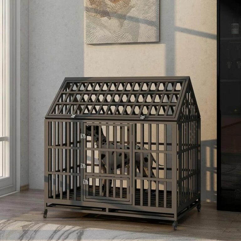 48” Extra Large Heavy Duty Indoor Kennel for Big Dog with High Anxiety