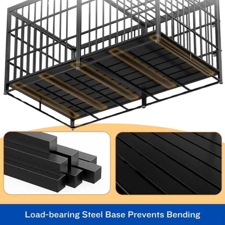 60" Extra Large Heavy Duty Metal Dog Crate & Indoor Kennel for ...